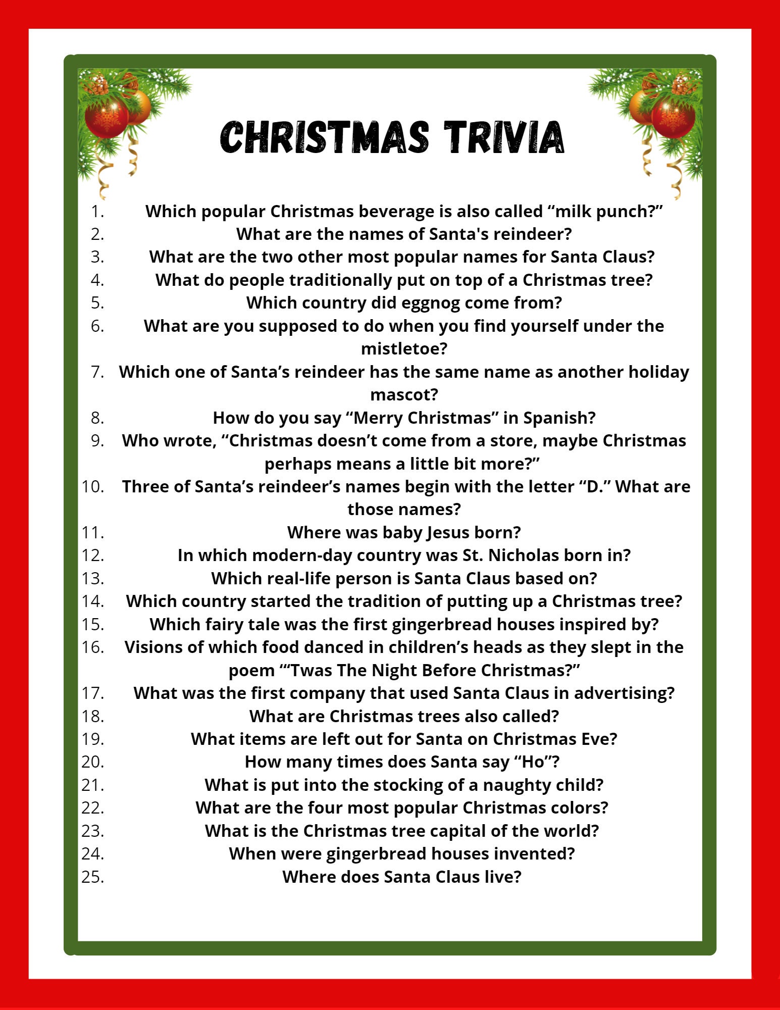 Trivia Game Bundle! Christmas Party Game - Etsy