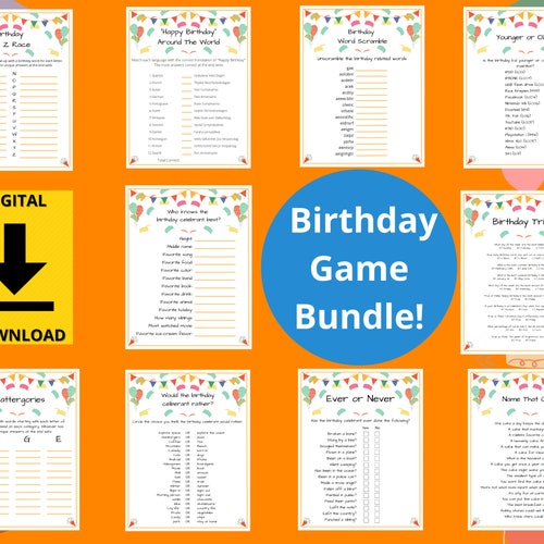 Adult Birthday Game Bundle for Him Whats in Your Phone - Etsy