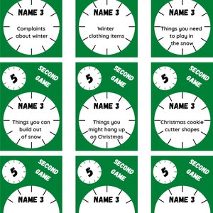 5 Second Game Christmas Party Game for Family or Work - Etsy