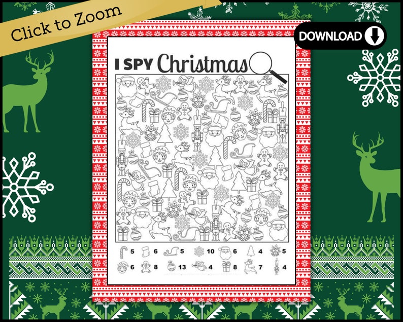 Christmas I Spy Game - Etsy