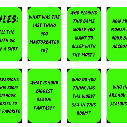 Truth or Shot Adult Drinking Game to Party - Etsy