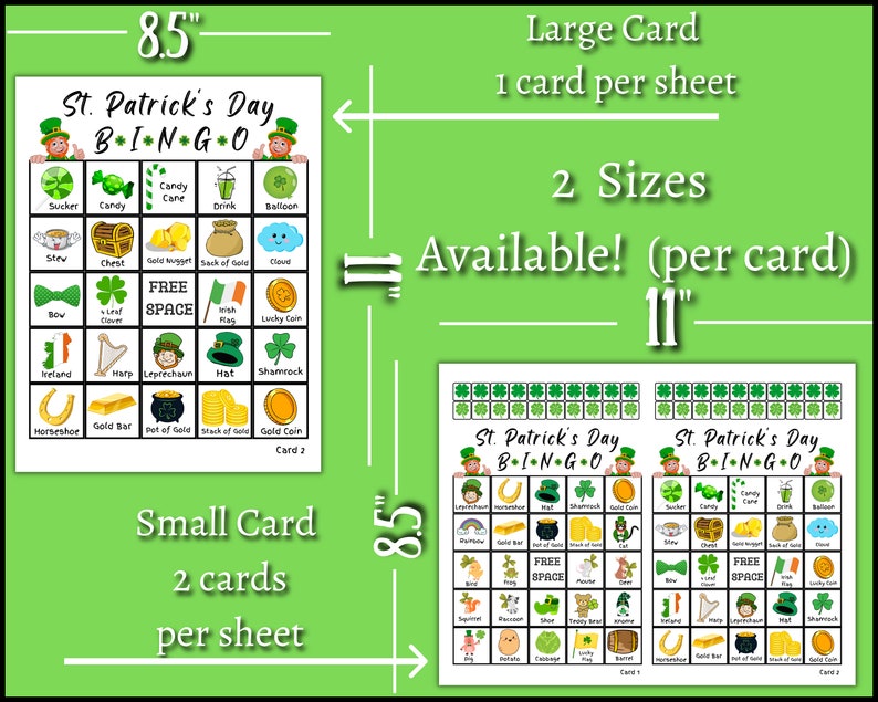 Bingo Game for Kids, St Patrick's Classroom Game, St Patty's Bingo, St ...
