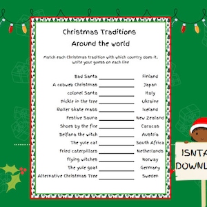 Christmas Game, Christmas Trivia, Christmas Around the World Trivia ...