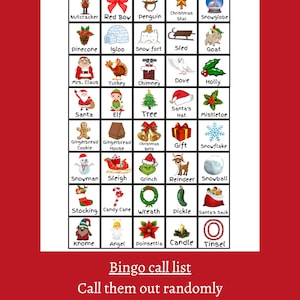 Christmas Bingo Printable Game for Kids, Family, Friends, Parties, and ...