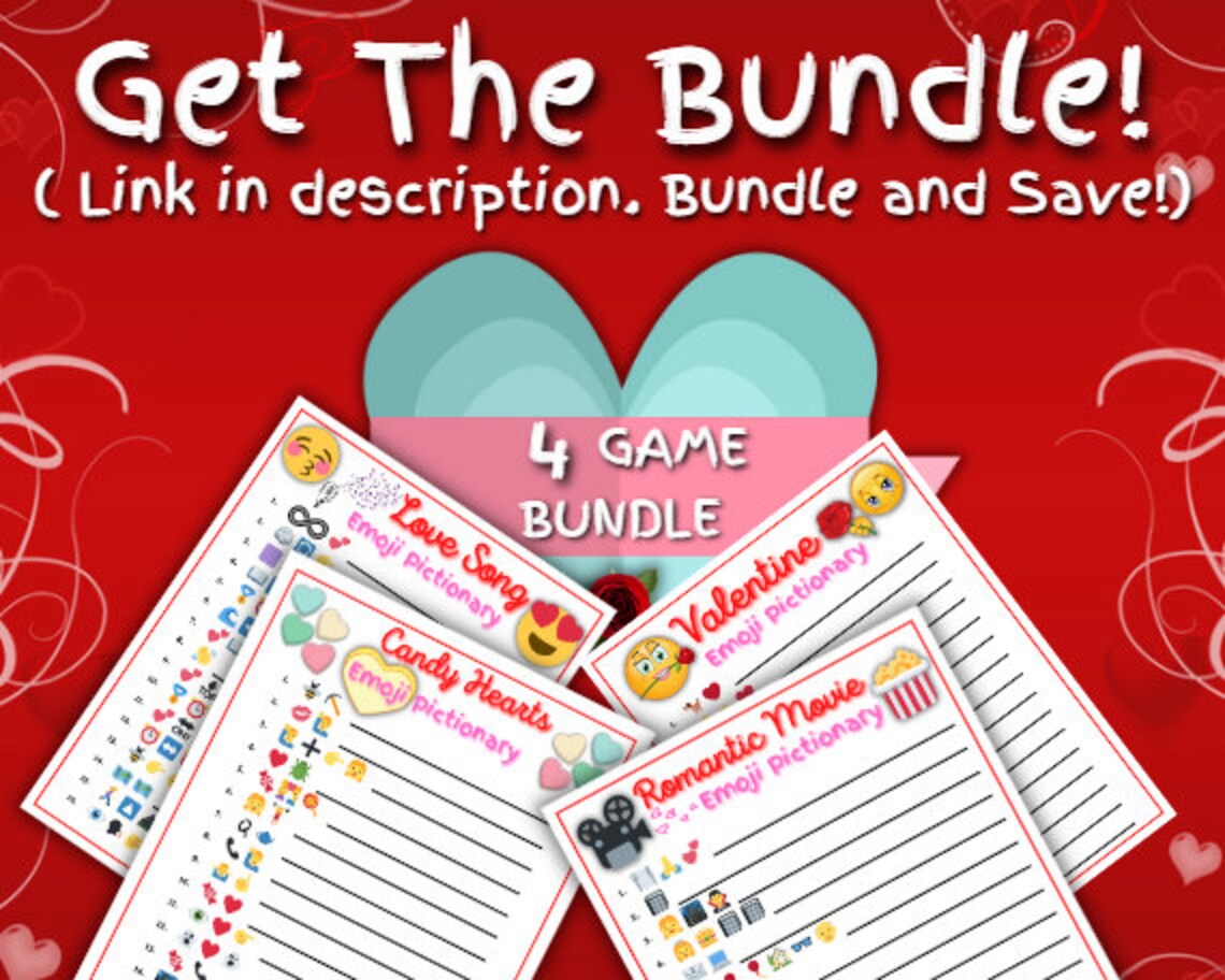 Valentine's Love Song Emoji Pictionary Game | Fun Valentine's Day ...