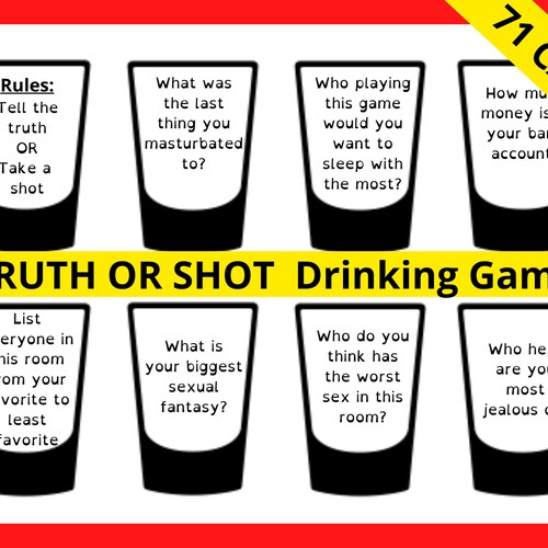 Truth or Shot Adult Drinking Game to Party - Etsy