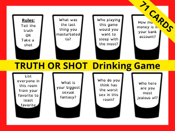 Truth or Shot Adult Drinking Game to Party - Etsy