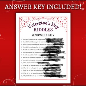 Valentine Riddles Game for Kids | Printable Valentine Party Game ...