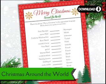Merry Christmas Around the World. Instant Download Printable. Christmas ...