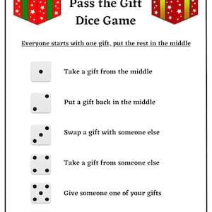 Pass the Gift Game, Family Game, Birthday Party Game for Kids. - Etsy