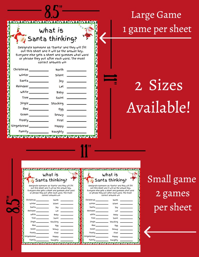 What is Santa Thinking | Fun Christmas Game | Christmas Party Game ...