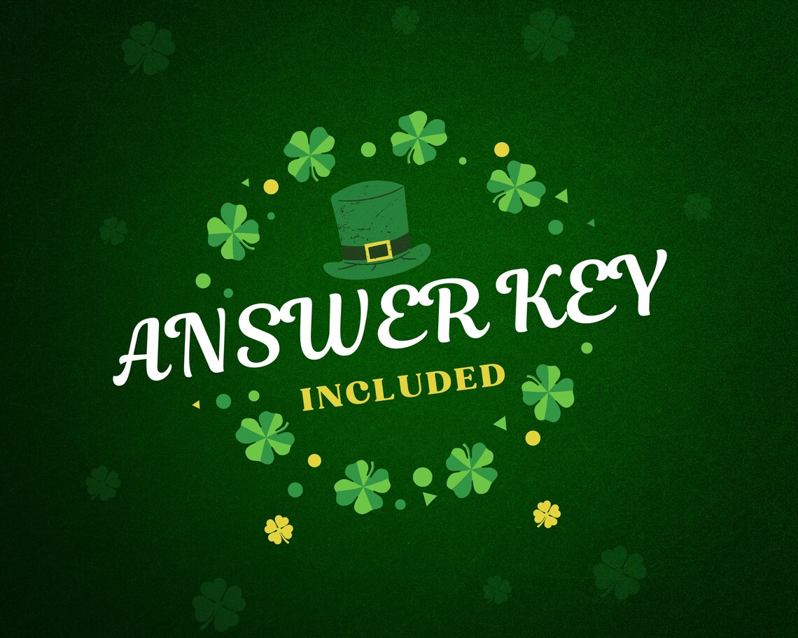 St Patricks Day All Things Green/ Trivia Game/printable St Patricks Day ...