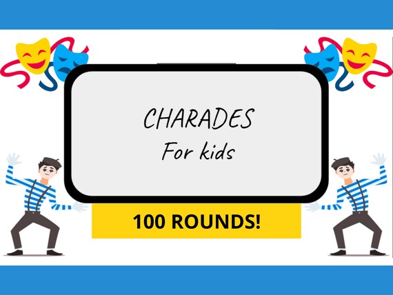 Charades Game for Kids and Family Fun - Etsy