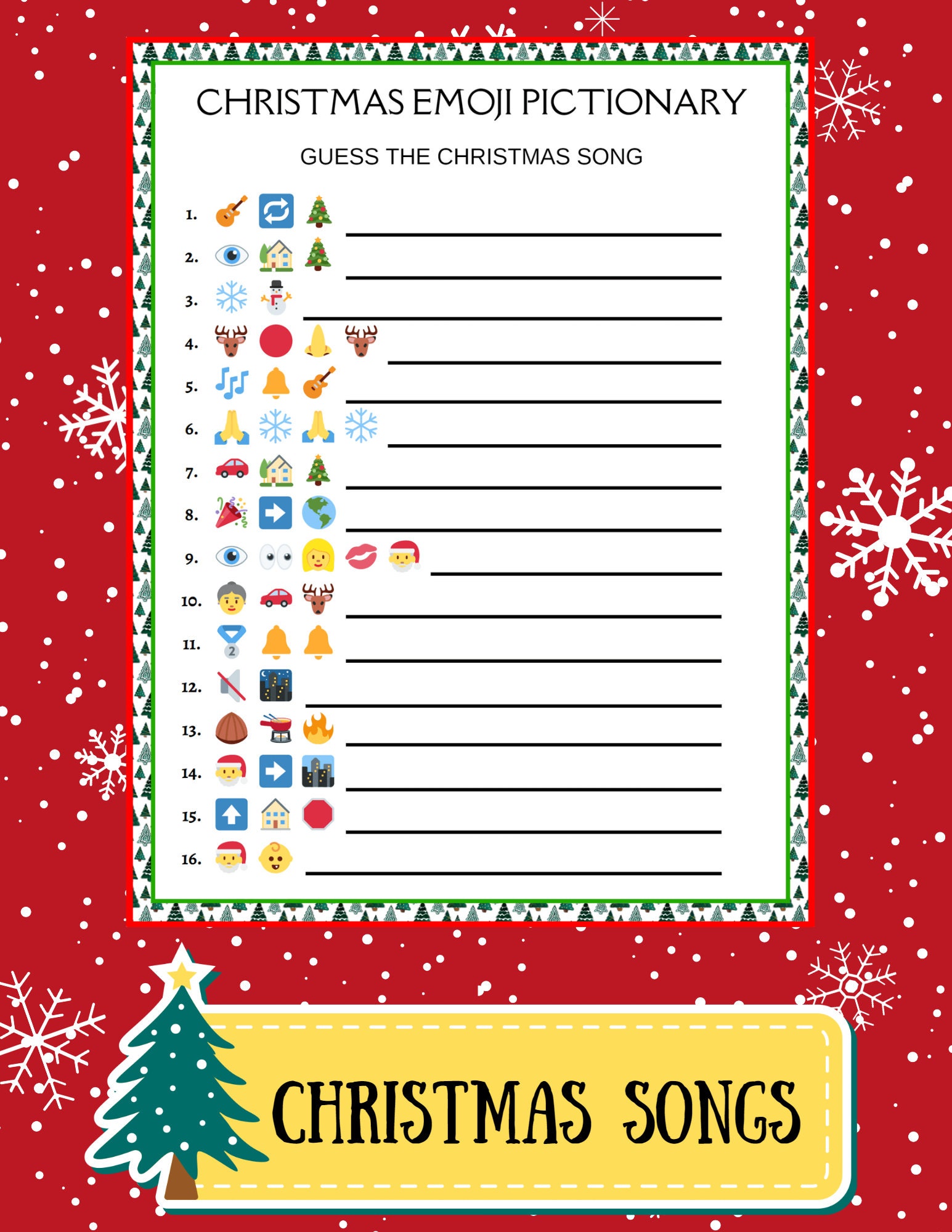 Christmas Emoji Quiz Bundle | Emoji Pictionary | Xmas Party Fun ...