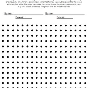 Printable Dots Game for Kids, Digital Download - Etsy