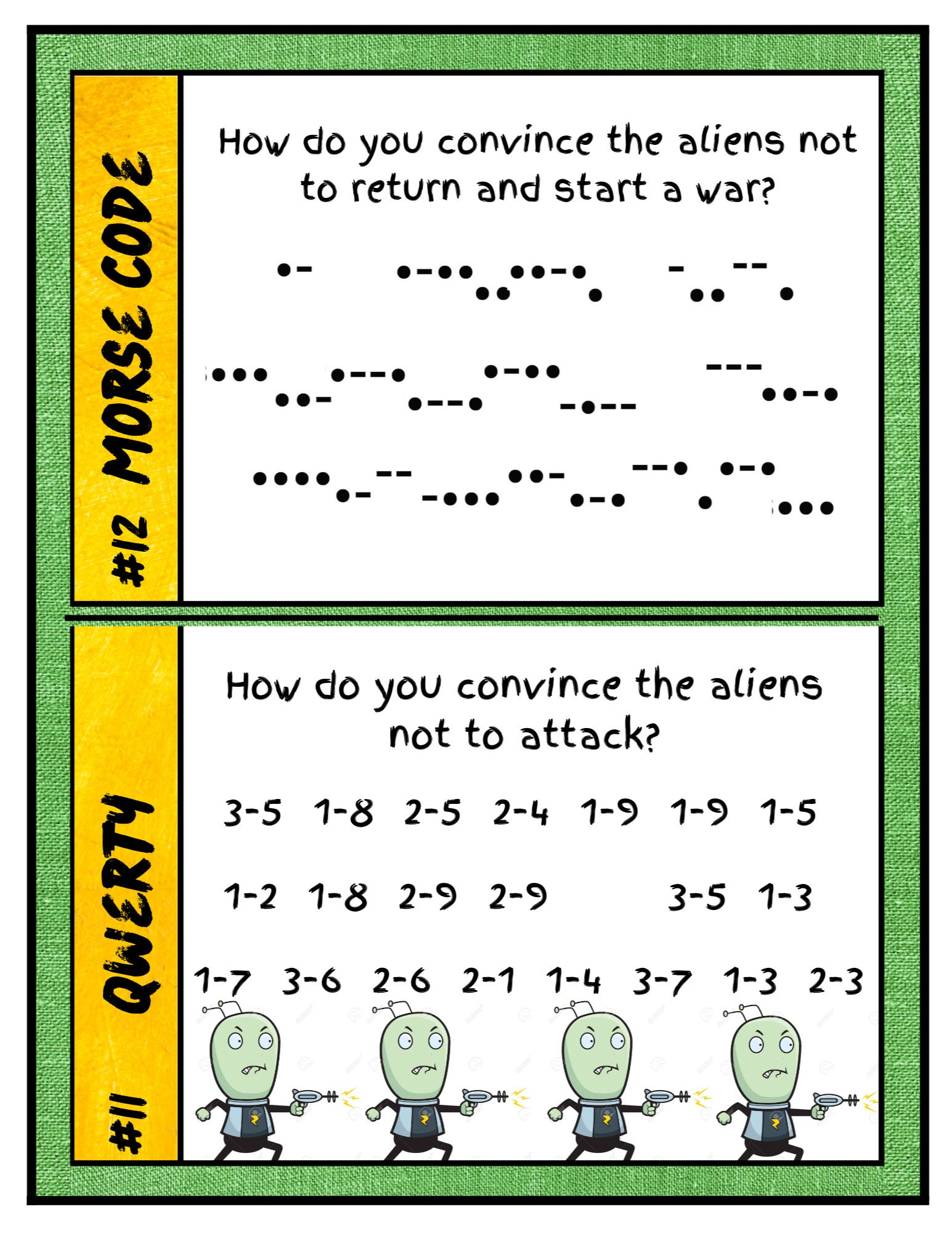 Alien Escape Room Printable Party Game - Escape Room Kit - Birthday ...