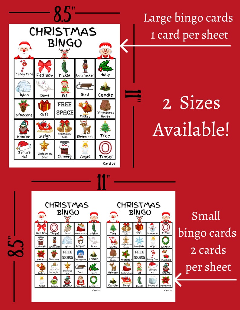 Christmas Bingo Printable Game for Kids, Family, Friends, Parties, and ...