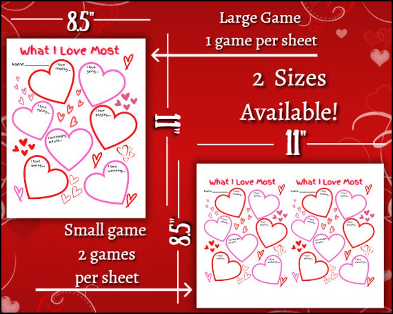 What I Love Writing Activity, Valentine's Day Printable, Journal Prompt ...