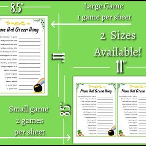 St Patricks Day All Things Green/ Trivia Game/printable St Patricks Day ...