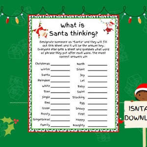 What is Santa Thinking | Fun Christmas Game | Christmas Party Game ...