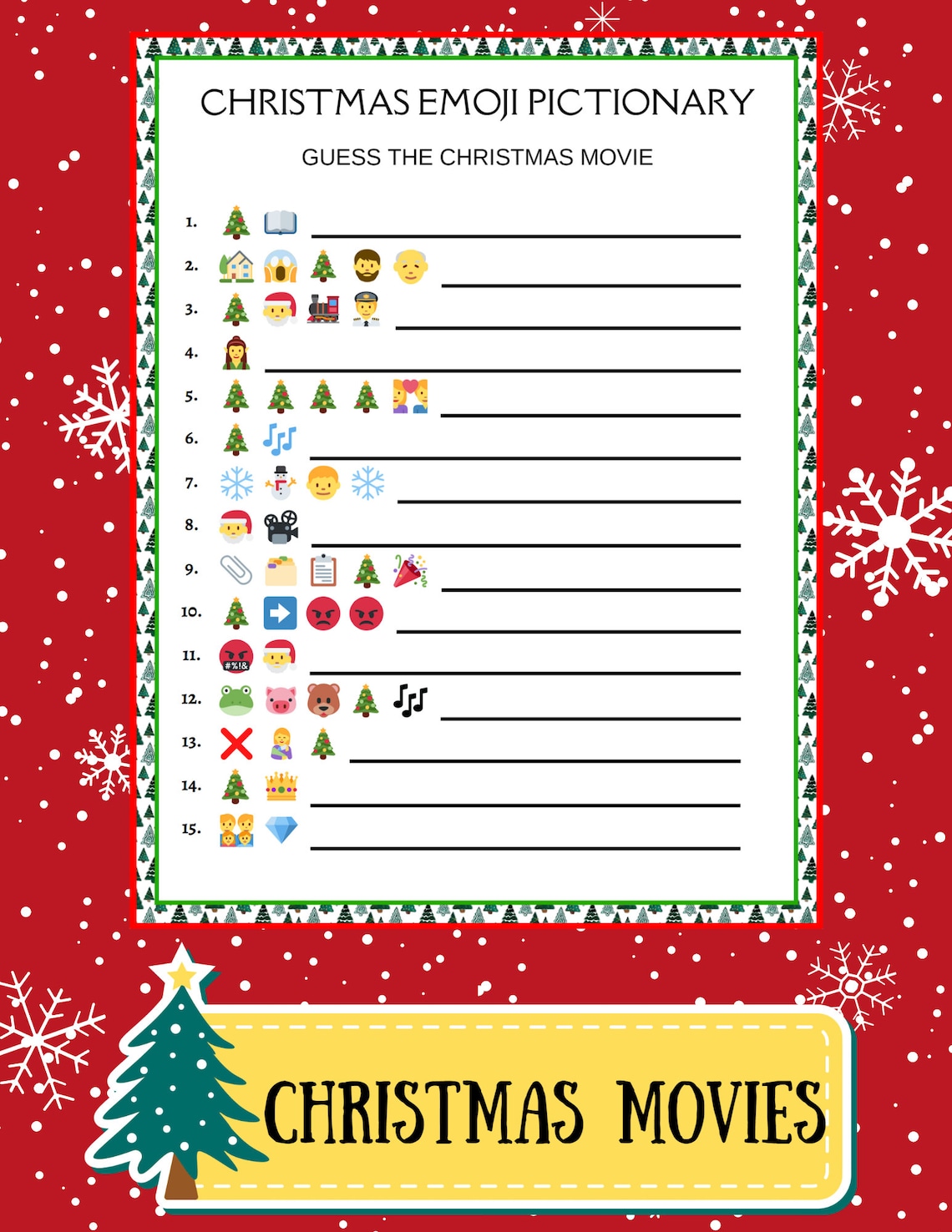 Christmas Emoji Quiz Bundle | Emoji Pictionary | Xmas Party Fun ...
