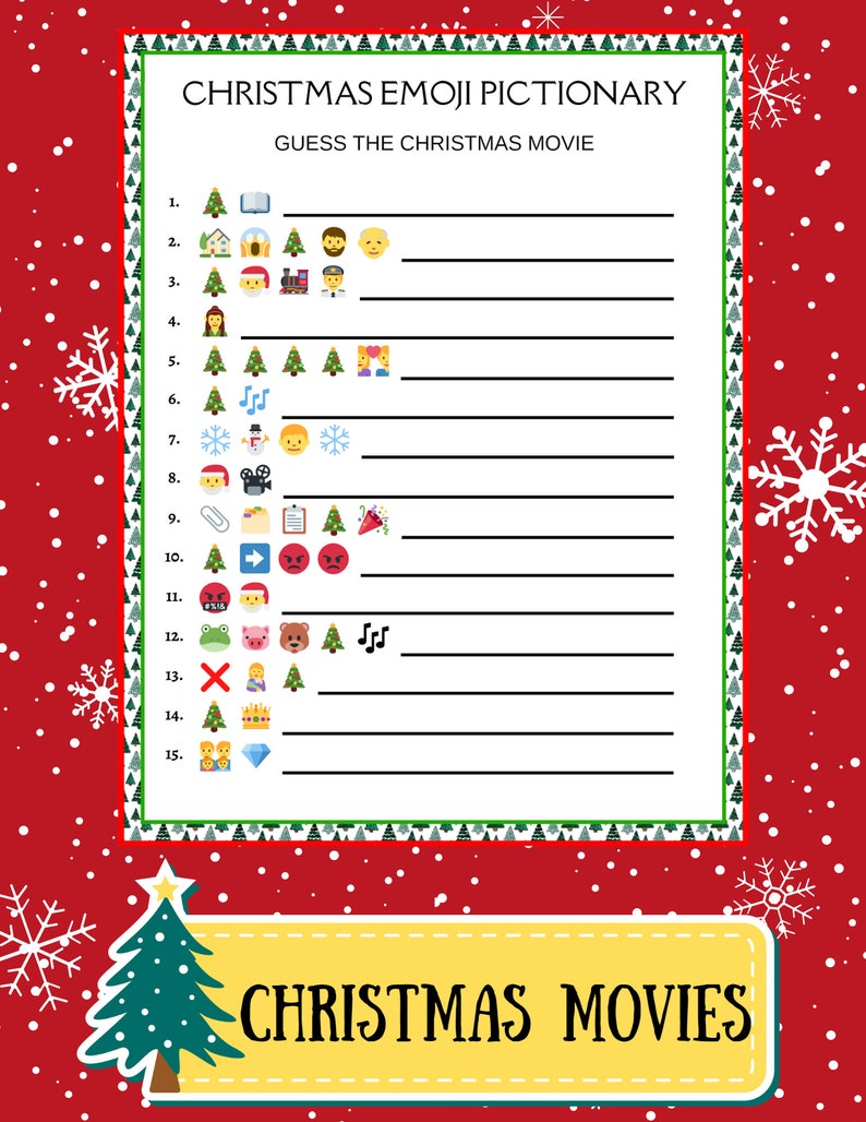Christmas Emoji Quiz Bundle | Emoji Pictionary | Xmas Party Fun ...