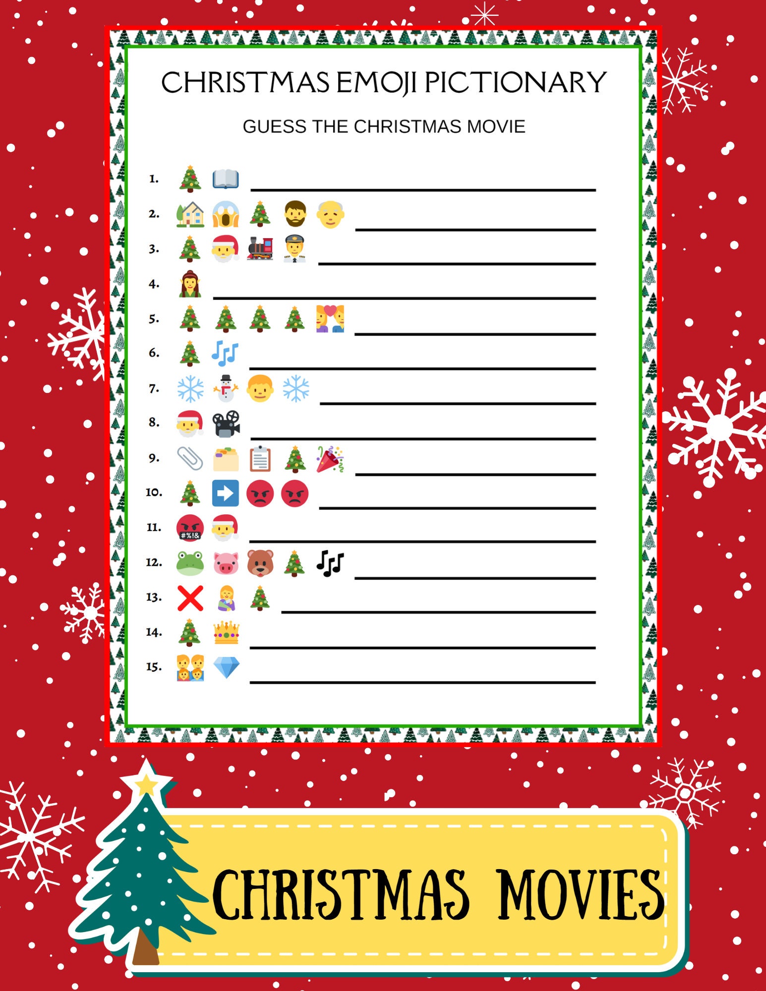 Christmas Emoji Quiz Bundle | Emoji Pictionary | Xmas Party Fun ...