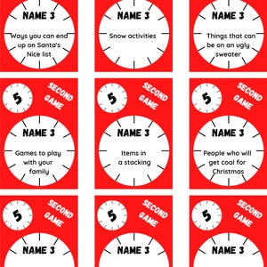 5 Second Game Christmas Party Game for Family or Work - Etsy