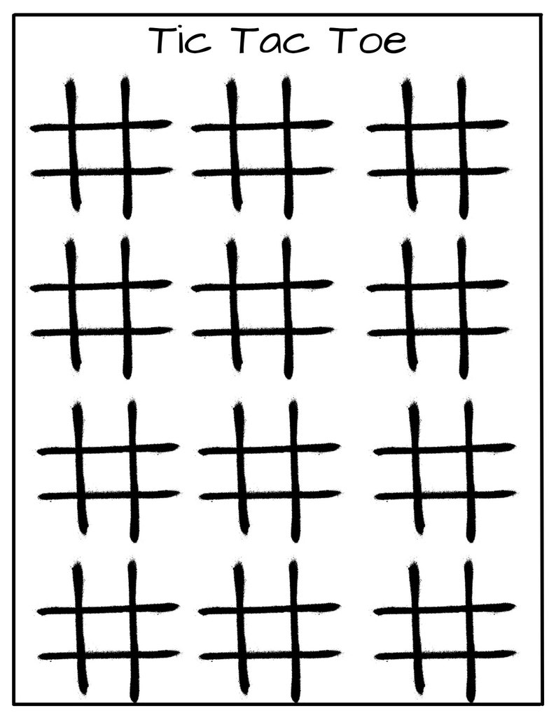 Printable Tic Tac Toe for Kids. Kids Activity. - Etsy