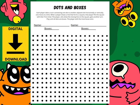 Printable Dots Game for Kids Digital Download | Etsy