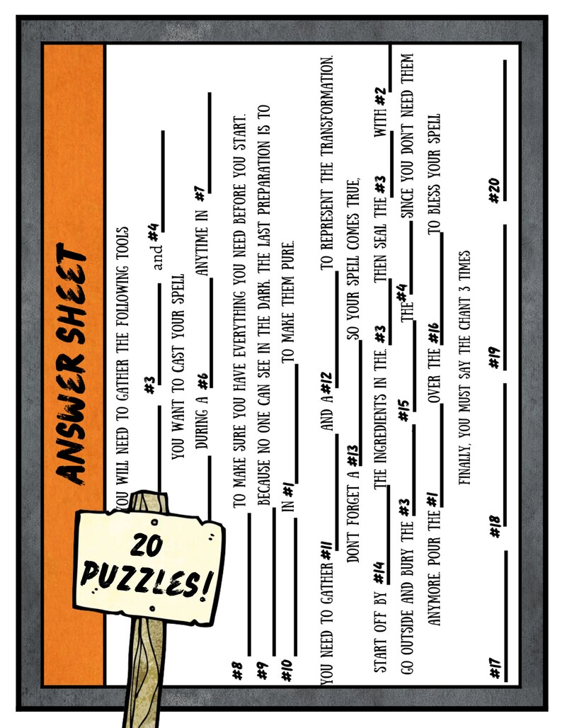 Witch's Potion Escape Room for Kids - Printable Party Game - Witch ...