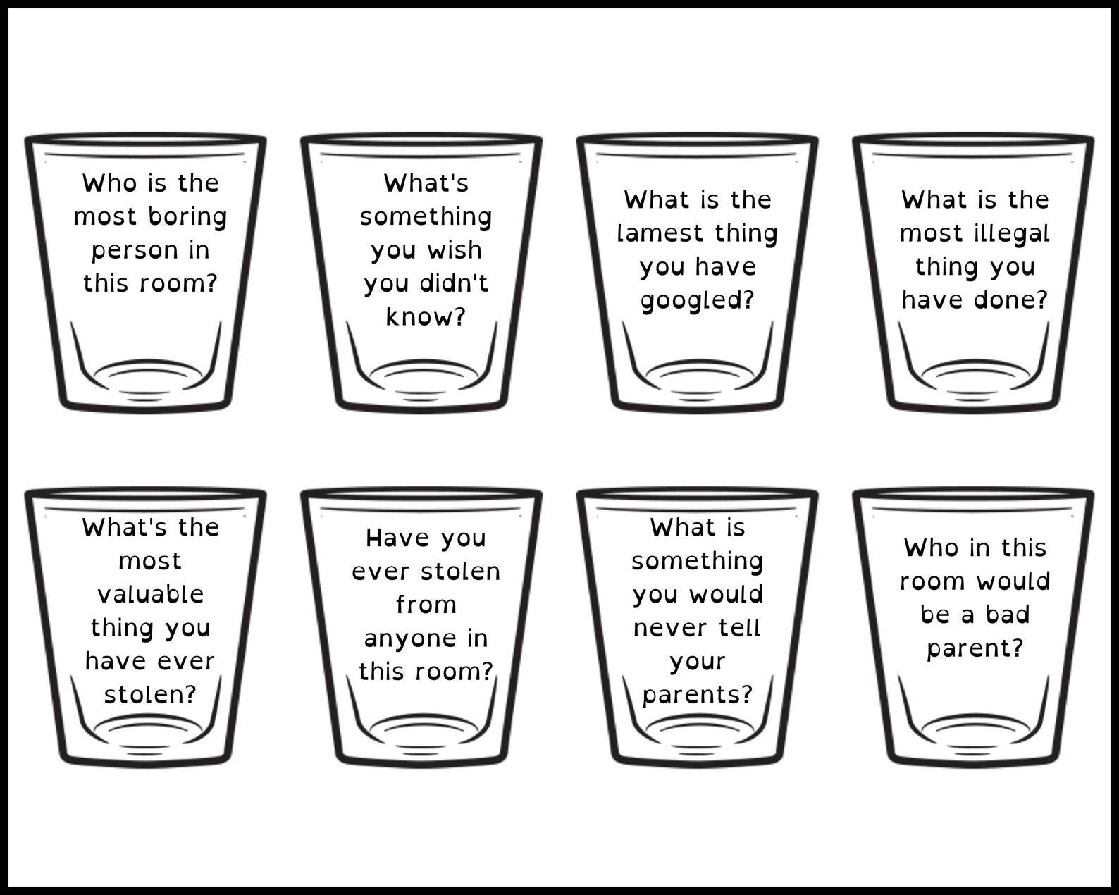 Truth or Shot Adult Drinking Game to Party - Etsy