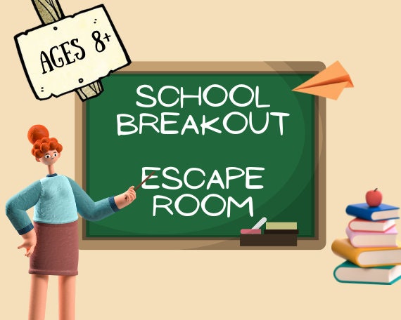 School Breakout Escape Room for Kids. Printable Party Game - Etsy