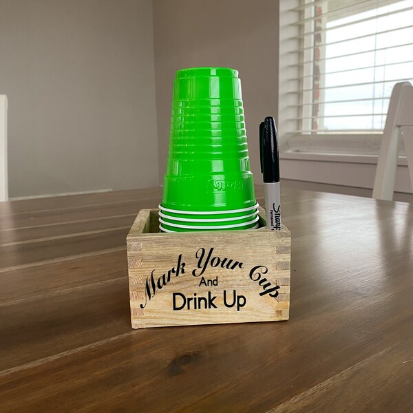 Wood Solo Cup Holder - Etsy