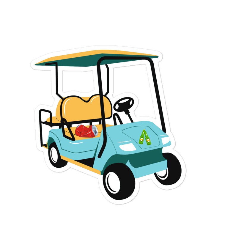 Golf Cart Beer - Sticker - Etsy