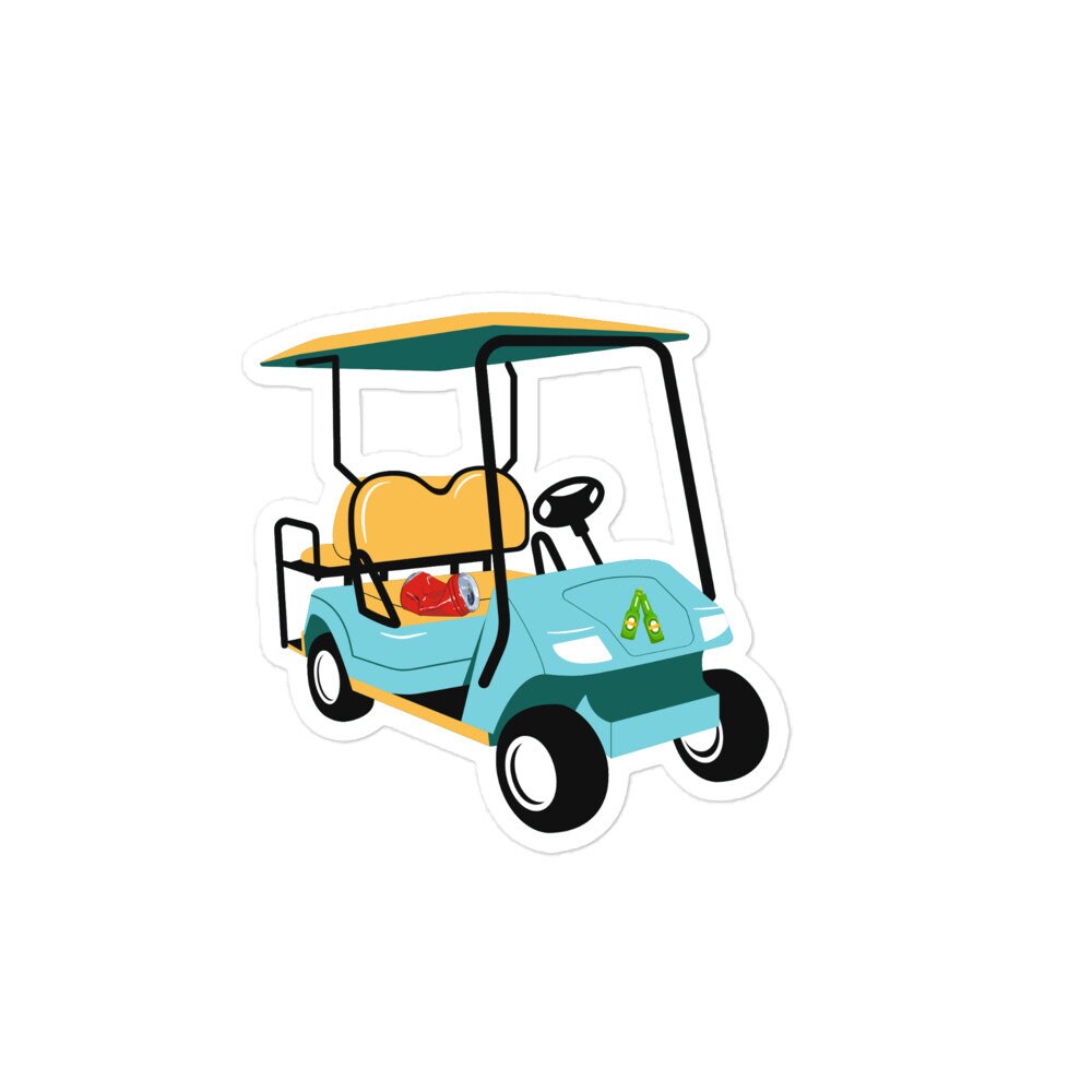 Golf Cart Beer - Sticker - Etsy