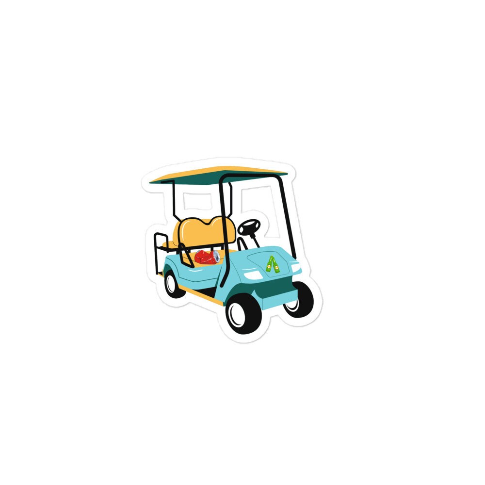 Golf Cart Beer - Sticker - Etsy