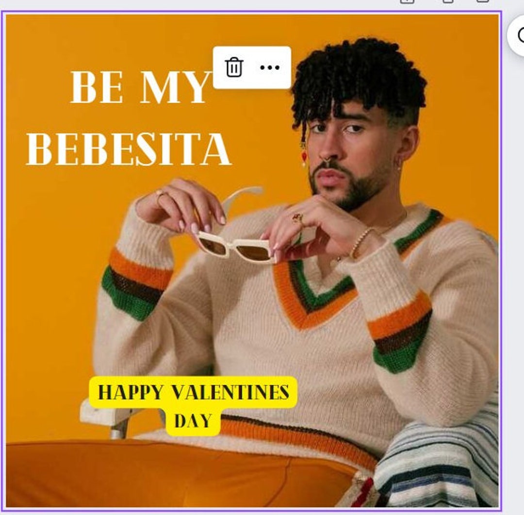 Bad Bunny Valentine Days Card - Etsy