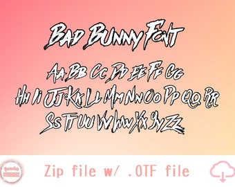 Bad Bunny Font | Etsy
