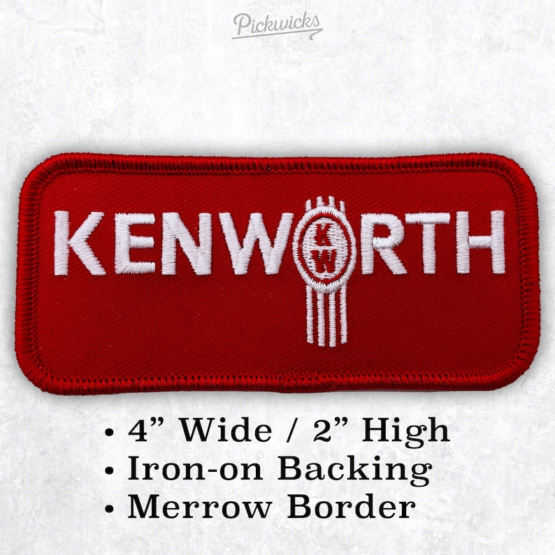 Kenworth Trucking Iron-on Patch - 4" X 2" - Vintage, Embroidered - Bug ...