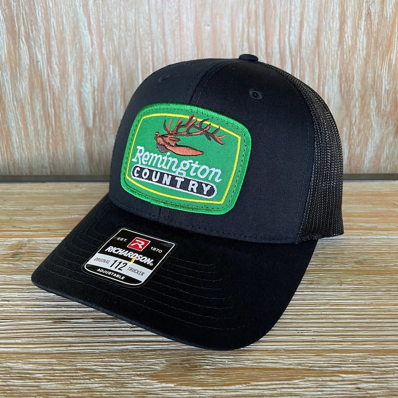 Vintage Remington Country Firearms Retro Patch Richardson 112 Black on ...