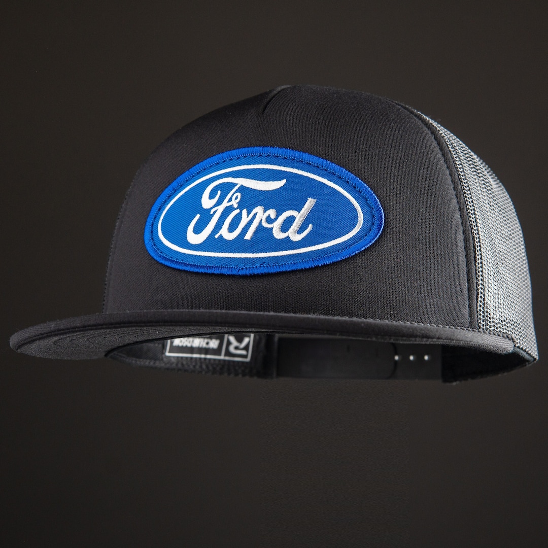 Vintage Ford Oval Patch on a NEW Richardson 113 Foam Front Trucker Cap ...