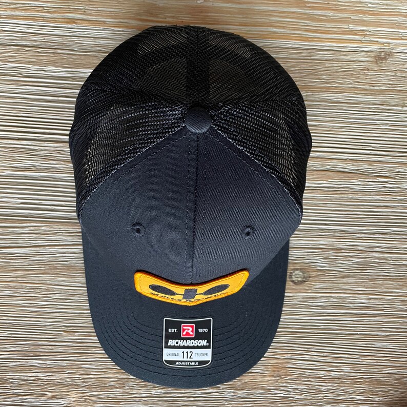 Vintage Komatsu Logo Retro Patch Sewn Onto Richardson 112 Black on ...