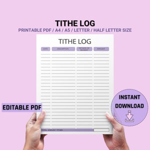 Tithe Record - Etsy
