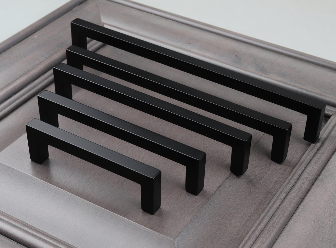 Gliderite Square Bar Pull Matte Black Collection - Etsy