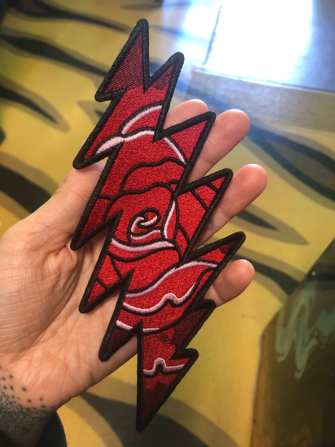 Rose Bolt Patch - Etsy