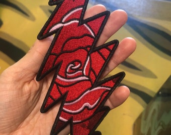 David Bowie Bolt Name Patch Icon Glam Rock Embroidered Iron on EG3 - Etsy