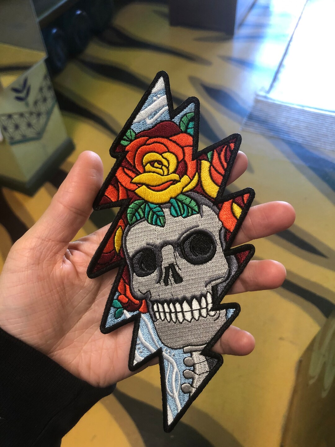 Skeleton Bolt Patch - Etsy