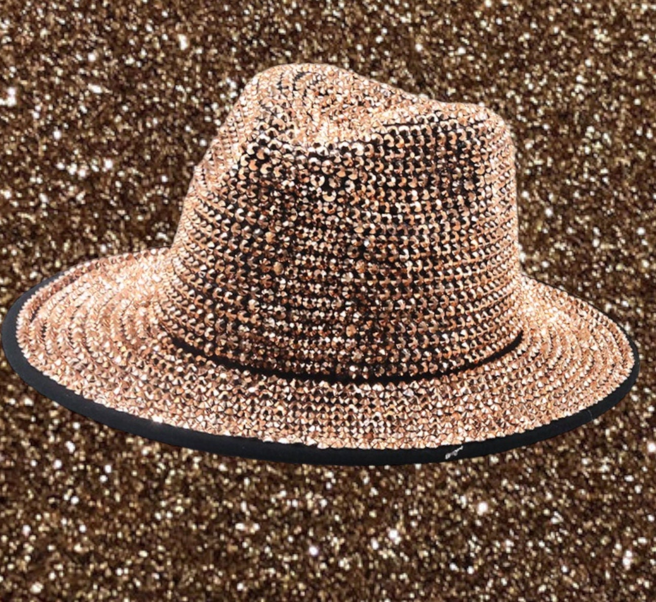 Rhinestone Fedora Hat - Etsy