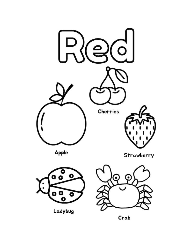 Learning Colors Coloring Pages for Kids | Toddler Printables ...